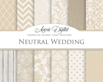 White Wedding Digital Paper. Scrapbooking Backgrounds Bridal | Etsy