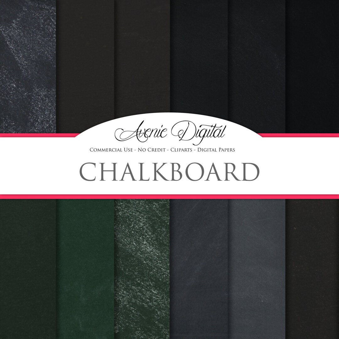 Chalkboard Digital Paper. Scrapbooking Backgrounds, Blackboard Patterns ...