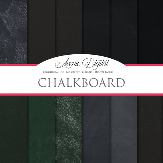 Chalkboard Digital Paper. Scrapbooking Backgrounds, blackboard patterns ...