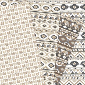 Neutral Aztec Digital Paper. Scrapbook Backgrounds. Aztec Patterns ...