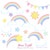 Pastel Rainbows Clipart Scrapbook Printables, Vector Rainbow and Cloud ...