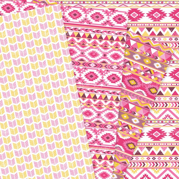 Pink Aztec Background