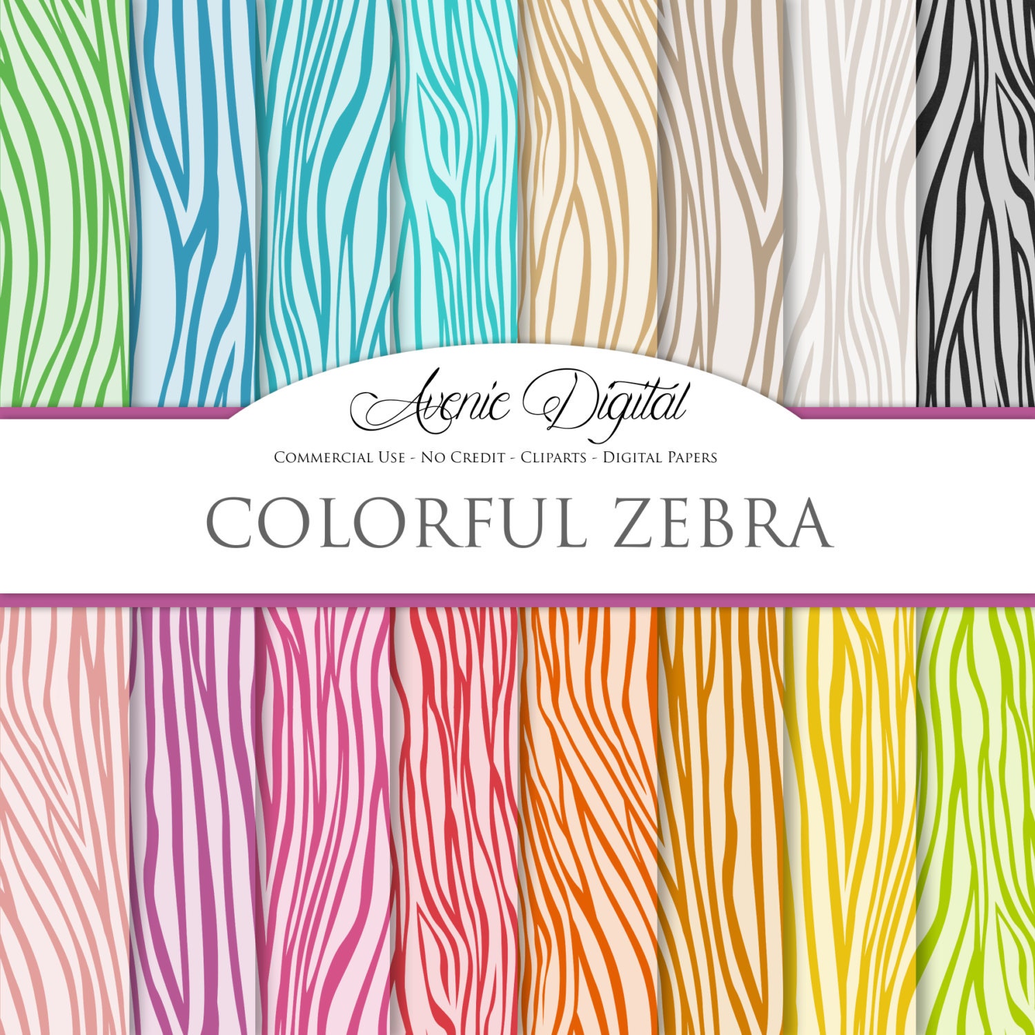Blue And Green Zebra Print Backgrounds
