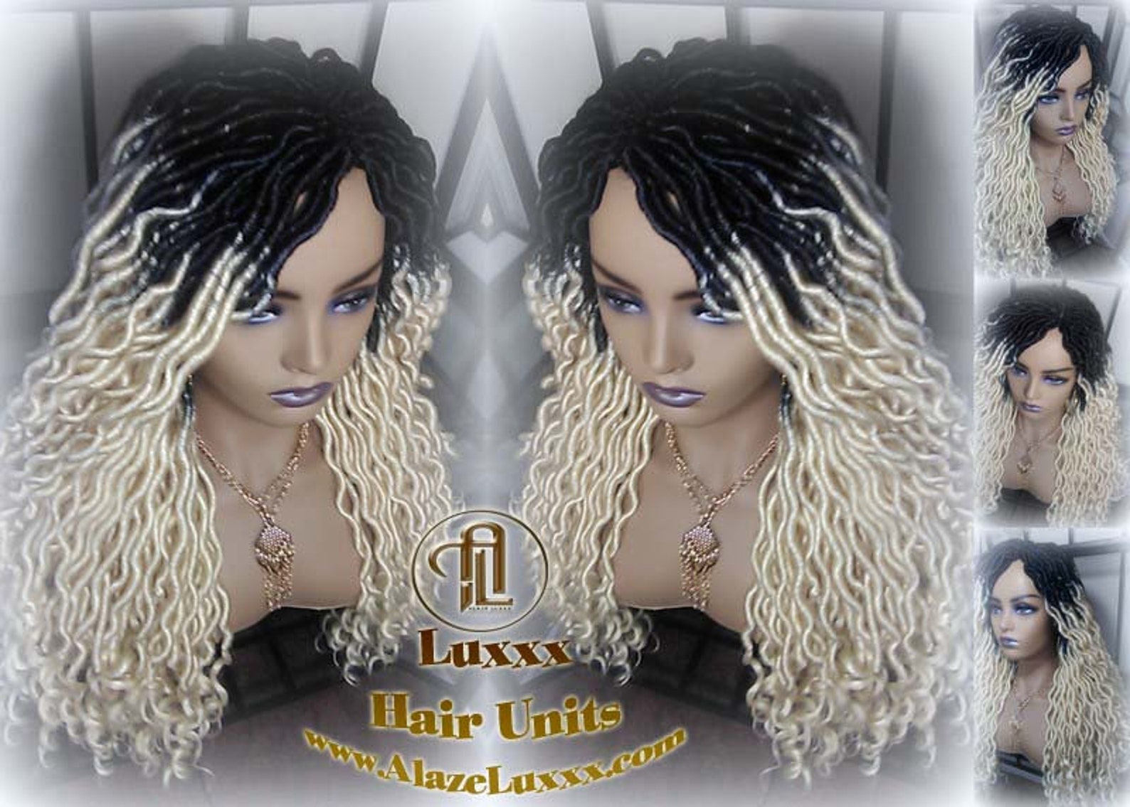 Gypsy Bohemian 613 Goddess Faux Dread Wig 1B Black Blonde | Etsy