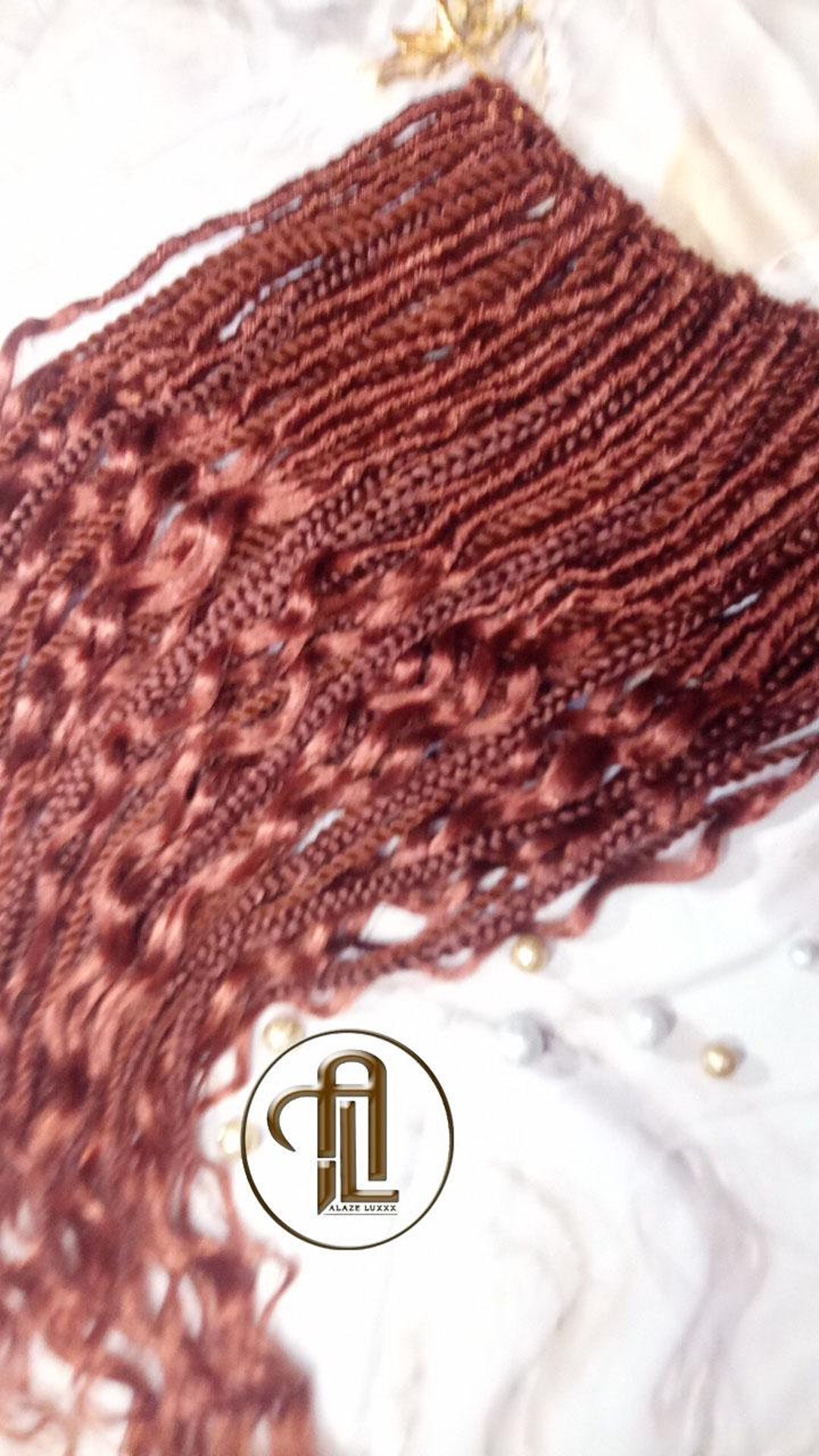 Boho Dread Braid Single Ended Ginger Red Burnt Orangish SE 75 Piece Set ...