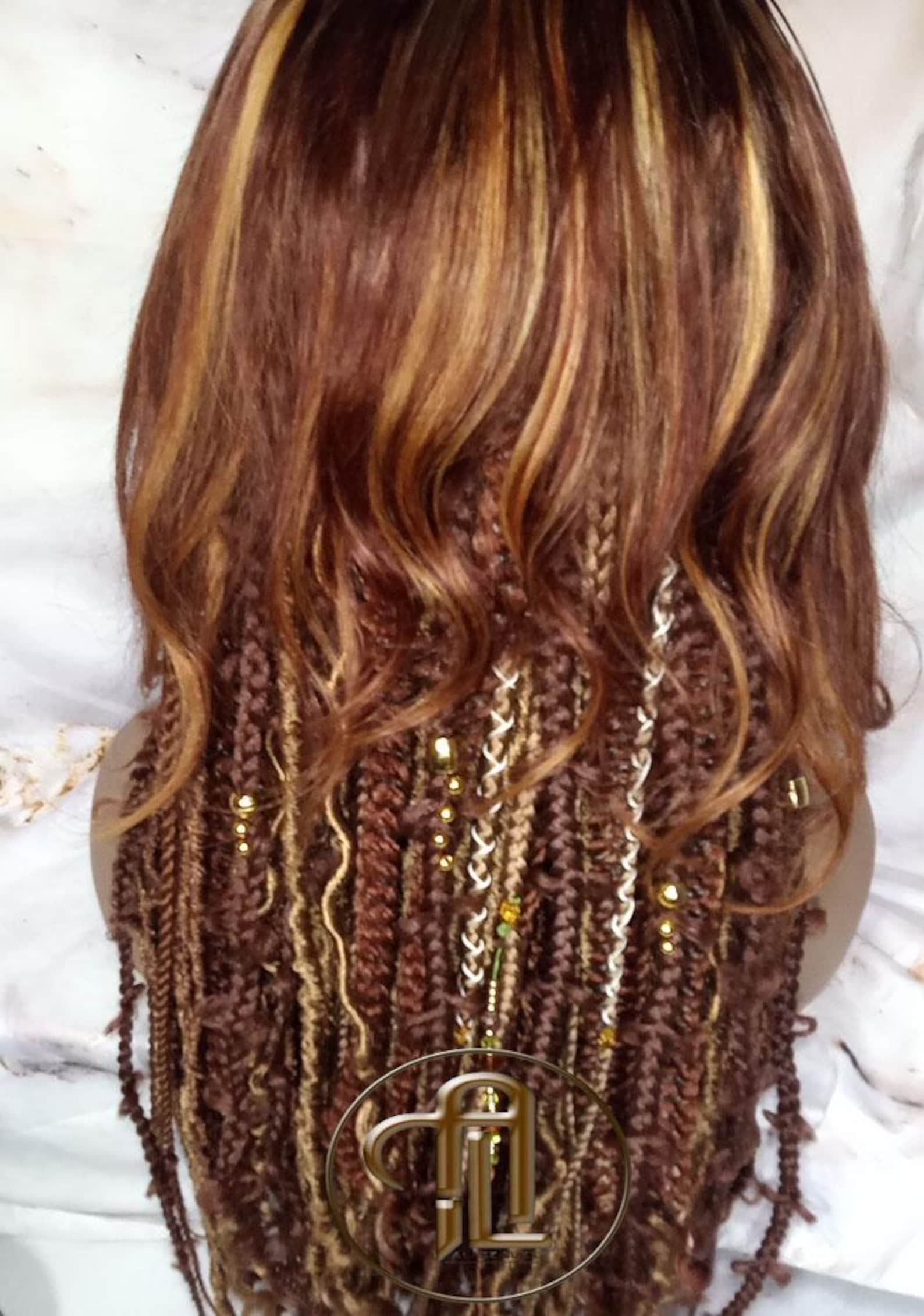 Human Hair Lace Frontal Dread Braid Twist Boho Synthetic Side Part ...