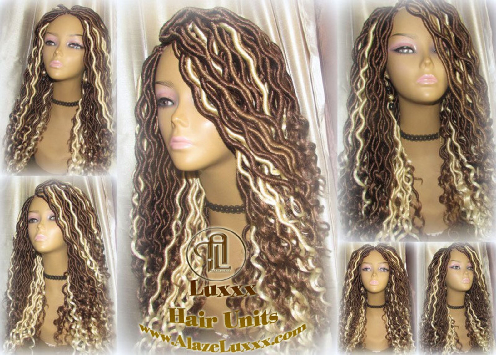 Goddess Faux Locs Platinum Brown Blonde 27 Gypsy Boho 613 Boho Braid ...