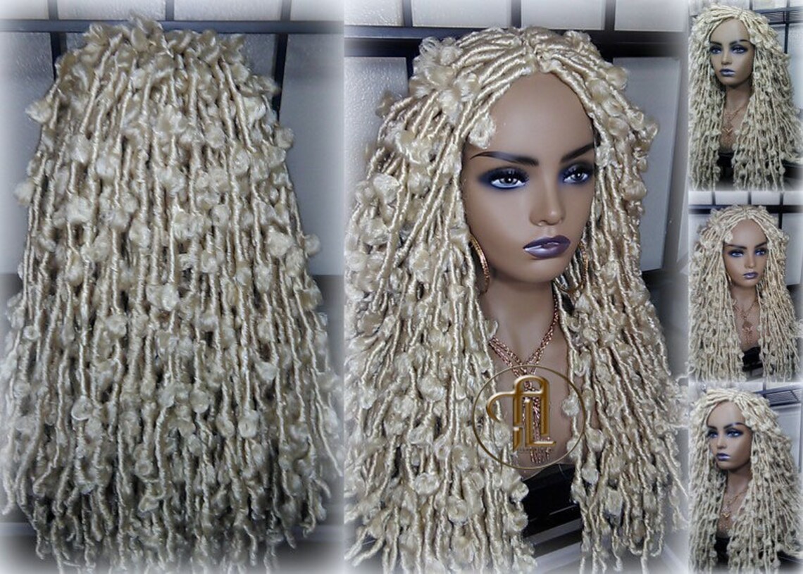 Butterfly Locs Platinum Blonde 613 Braided Wig Large Long Gypsy ...