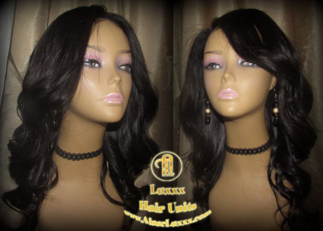 Virgin Hair Unit WIG Free Part 16 Inch Lace Front Wigs Virgin Hair Lace ...