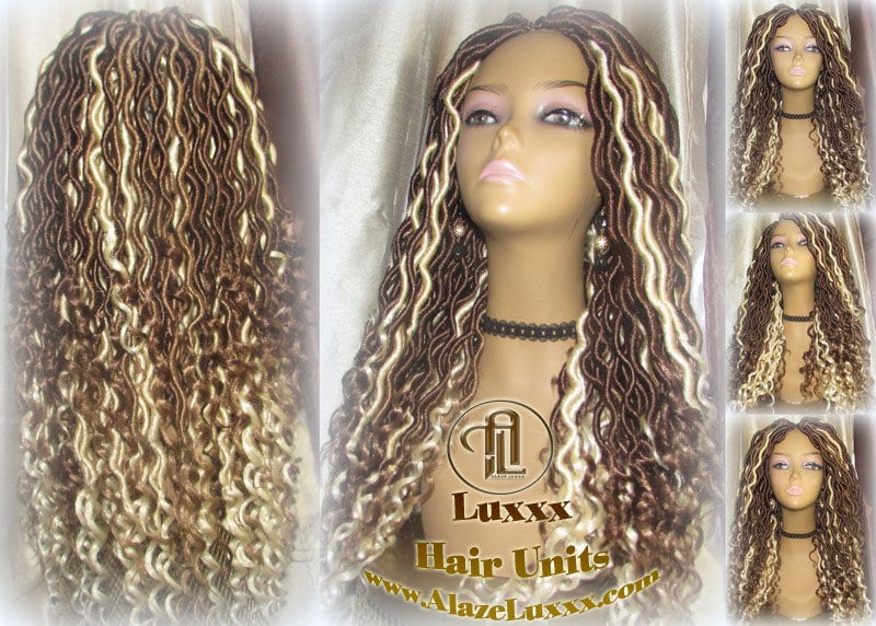 Goddess Faux Locs Platinum Brown Blonde 27 Gypsy Boho 613 Boho Braid ...