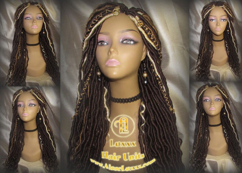 Long Wavy Goddess Faux Locs Honey Platinum Blonde 613 27 Brown - Etsy