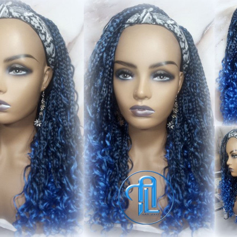 Short Blue Wig - Etsy