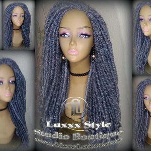 Big Large Fluffy Loc Wig Storm Silver Grey Gray 44 51 Gypsy Bohemian ...