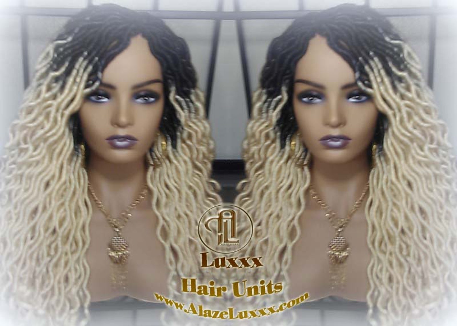 Gypsy Bohemian 613 Goddess Faux Dread Wig 1B Black Blonde | Etsy