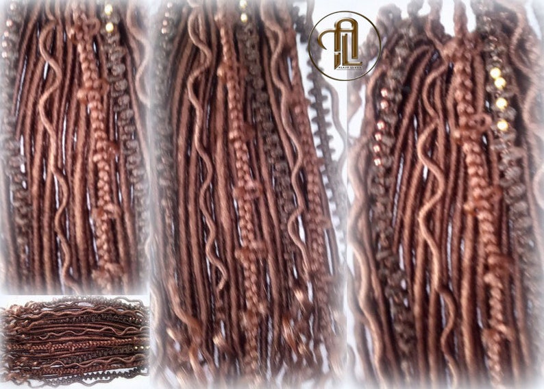 Single Ended SE 75 Piece Set Kit Ginger Brown Mixed Soft Crochet Boho ...