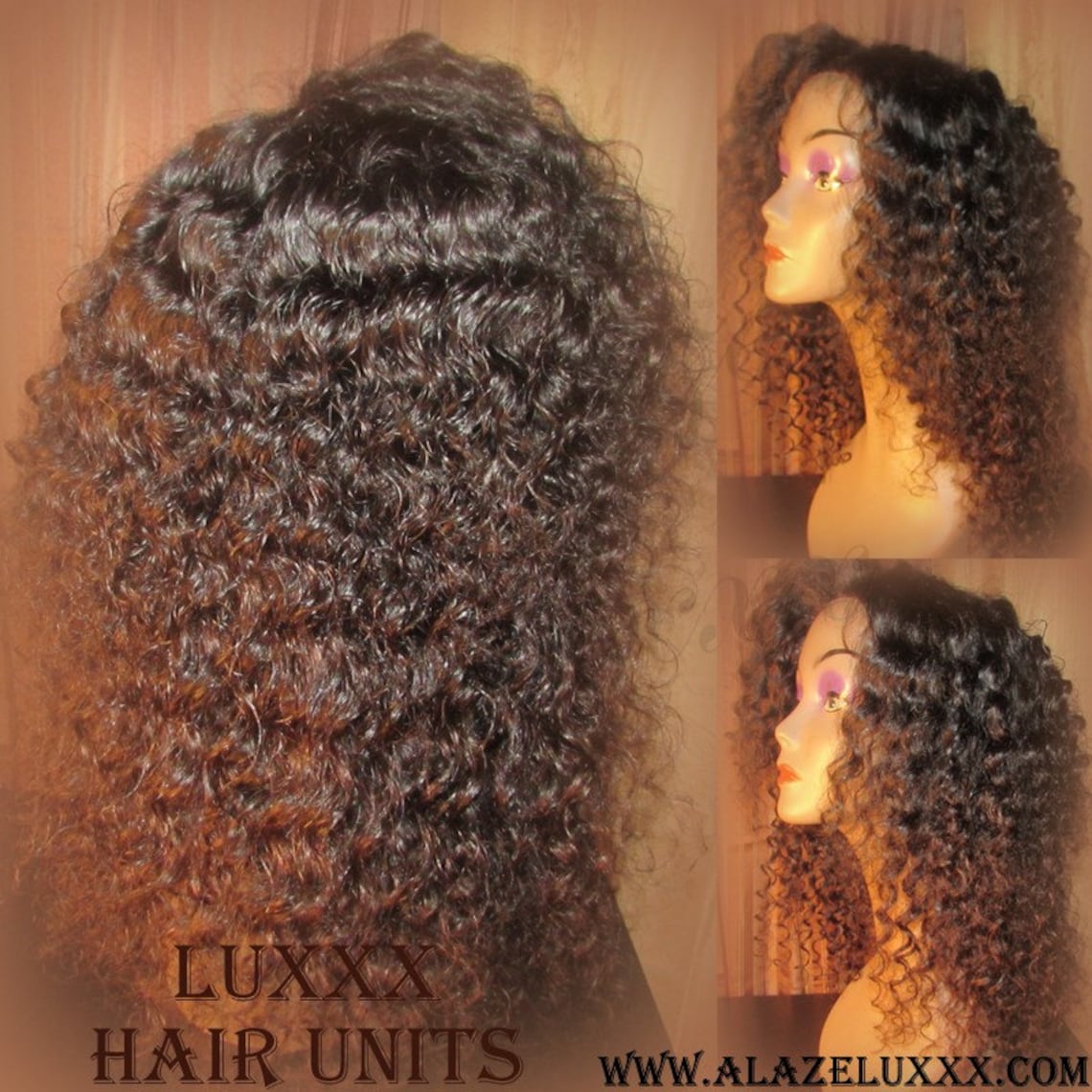 Deep Wave Virgin Unit 16 Inch NEW WIG Lace Front Curly Wavy - Etsy