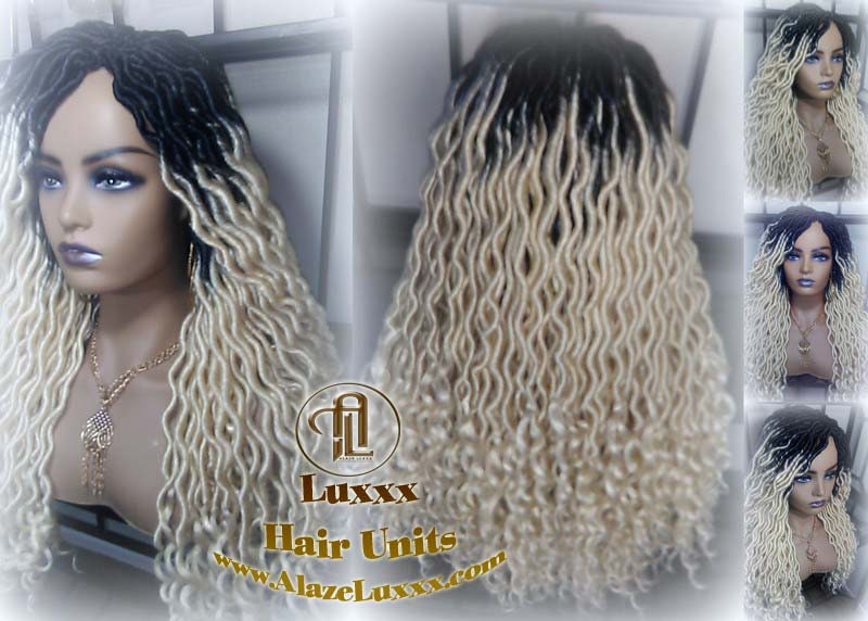Gypsy Bohemian 613 Goddess Faux Dread Wig 1B Black Blonde | Etsy
