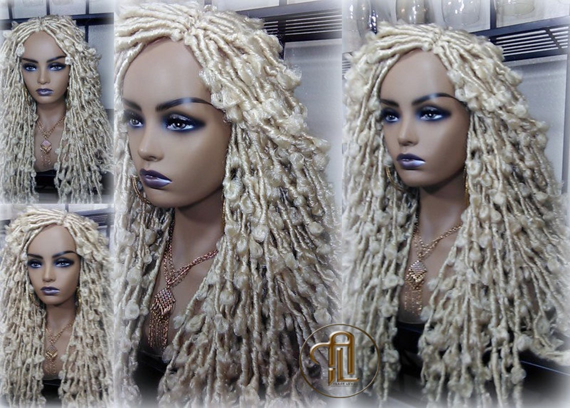 Butterfly Locs Platinum Blonde 613 Braided Wig Large Long Gypsy ...