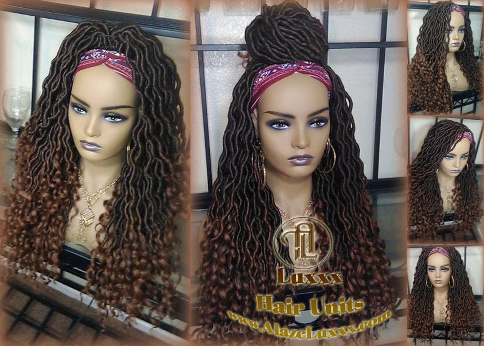 Bohemian Boho Gypsy Headband Wig Black Brown Goddess Faux Loc - Etsy