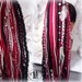 Viking Ponytail Hair Fall Extensions Red Black Elements - Etsy