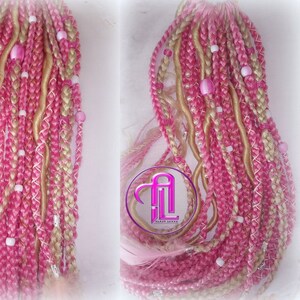 Ponytail Hair Fall Extensions Blonde Pink Ombre Elements Accents ...