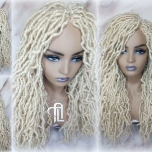 Nu Locs Distressed Soft Locs Platinum Blonde Braided Wig Gypsy Bohemian ...