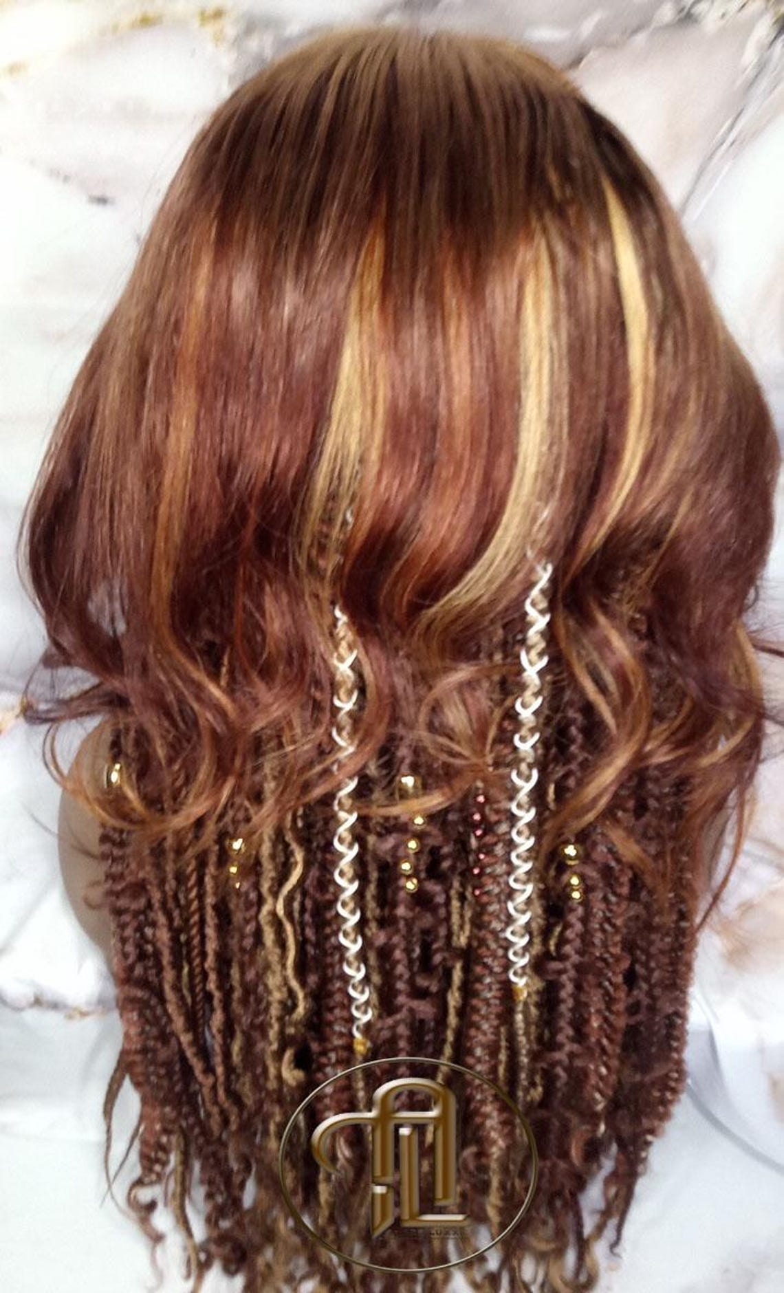 Human Hair Lace Frontal Dread Braid Twist Boho Synthetic Side Part ...