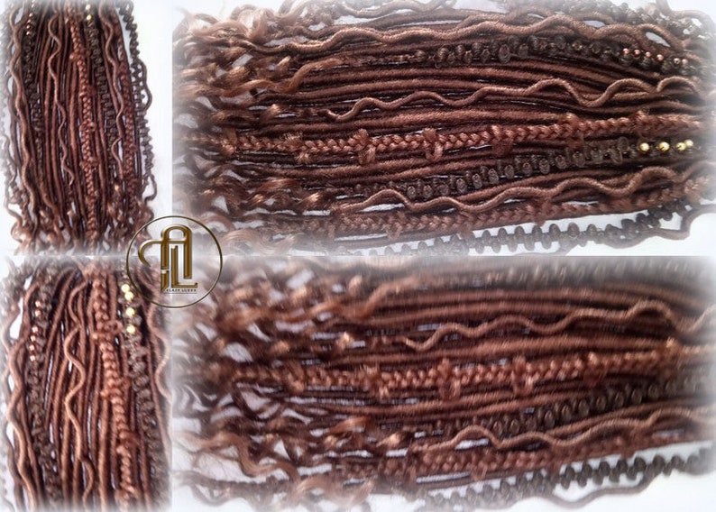 Single Ended SE 75 Piece Set Kit Ginger Brown Mixed Soft Crochet Boho ...