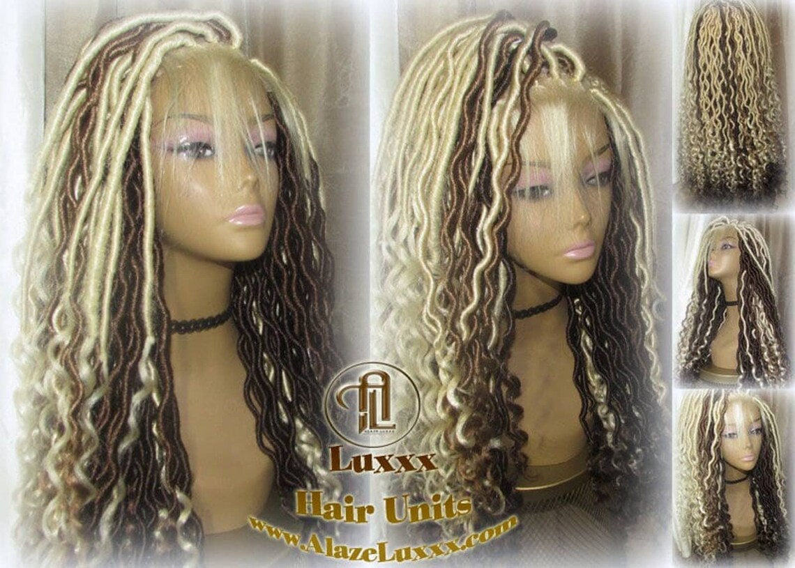 Goddess Faux Locs Platinum Blonde Brown 27 Gypsy Boho 613 Boho - Etsy