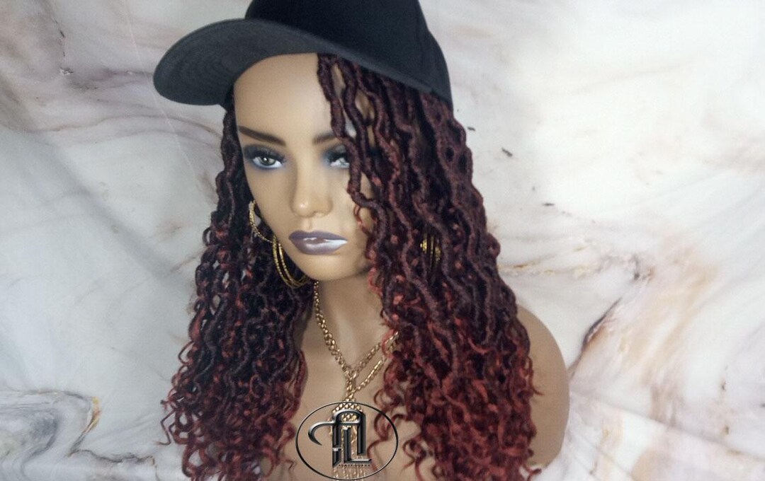 Goddess Locs Braid Wig Hat Baseball Cap 350 Ombre Mermaid Boho Curly ...
