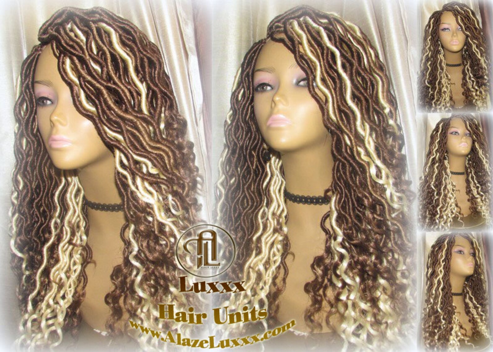 Goddess Faux Locs Platinum Brown Blonde 27 Gypsy Boho 613 Boho Braid ...