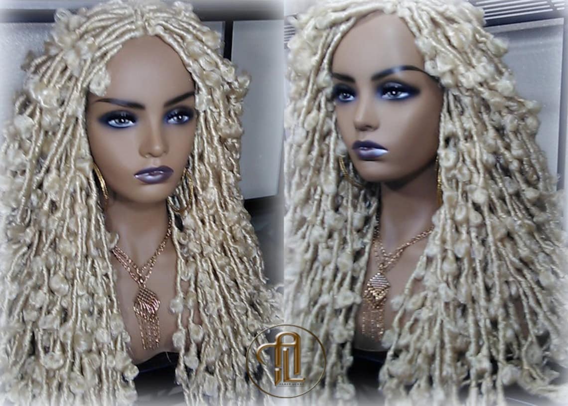 Butterfly Locs Platinum Blonde 613 Braided Wig Large Long Gypsy ...