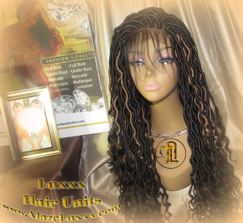 Faux Locs Synthetic Goddess LONG 4x4 Lace Closure W Baby Hairs Dread ...