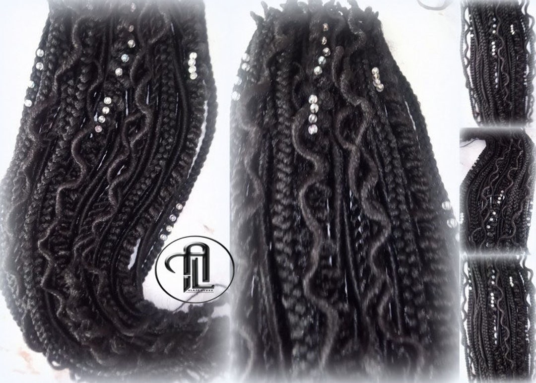 Black Single Ended SE 75 Piece Set Kit Goth Mixed Soft Witch Boho Dread ...