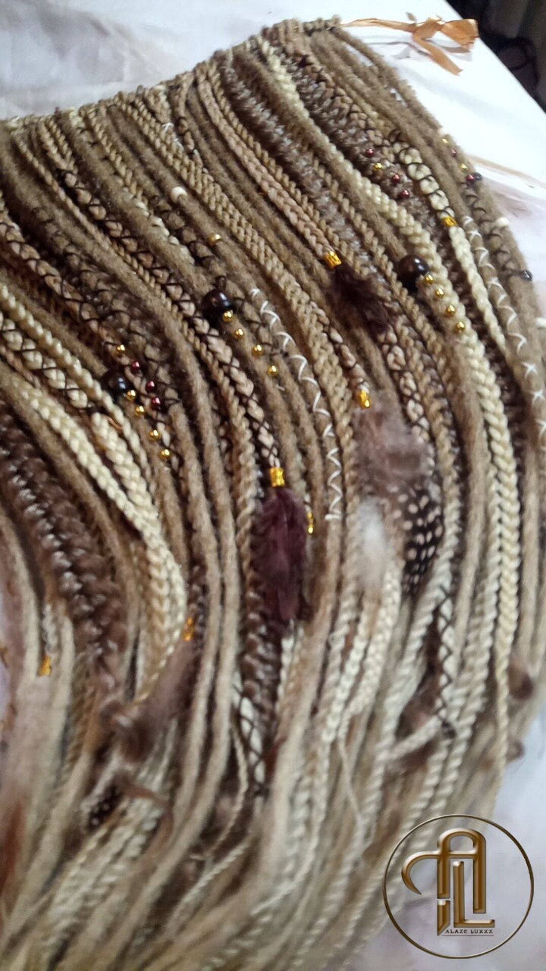 Dread Braid Twist Bohemian Blonde Warm to White Ombre Single End SE 100 ...
