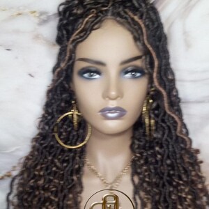 Full Lace River Goddess Loc Wig Distressed Dread Baby Hair Wigs Brown ...