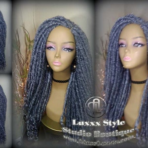 Big Large Fluffy Loc Wig Storm Silver Grey Gray 44 51 Gypsy Bohemian ...