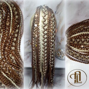 Ponytail Hair Fall Viking Renaissance Extensions Blonde Brown Elements ...