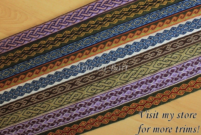 Tablet Weaving Trim Vine Pattern Viking Medieval - Etsy Ireland