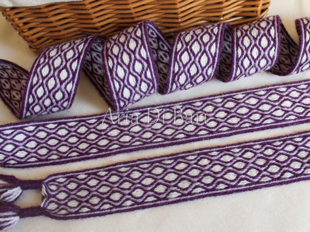 Tablet Weaving Trim Geometric Pattern Tablet Weaving Viking - Etsy