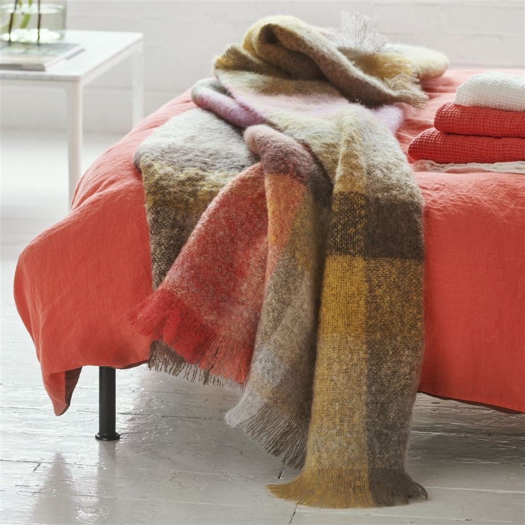 FONTAINE Luxury Home Mohair Blanket 130cm X 190cm by Designers Guild 2 ...