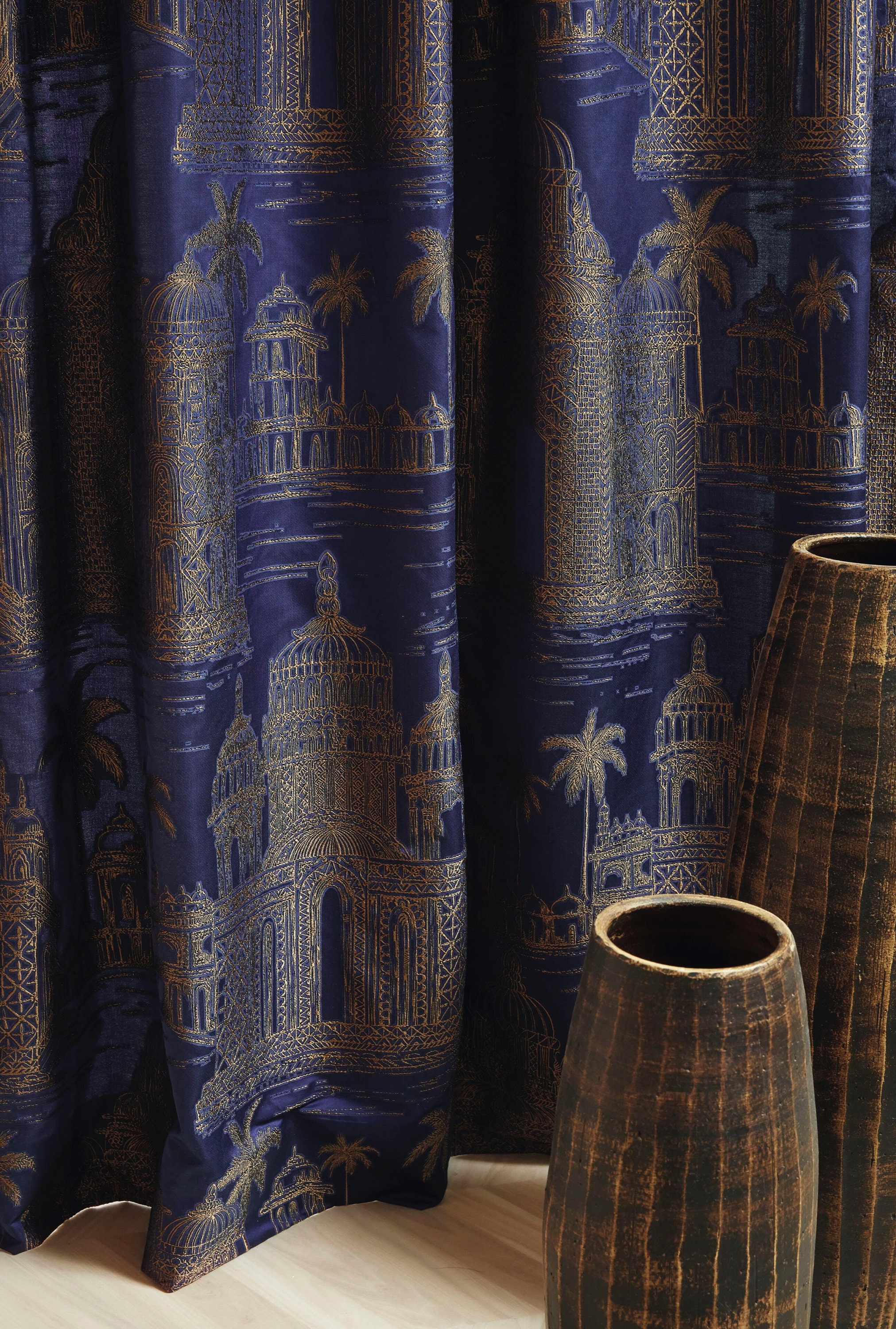 Diseño de tela L ORIENTJaquard tela de seda de lujo mezquita - Etsy España