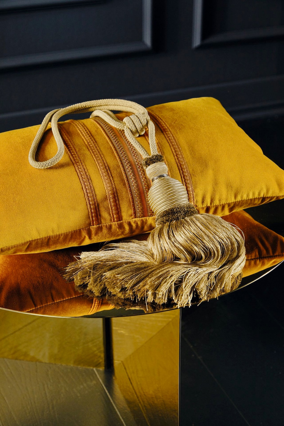 Fabric Design SAN MARINO Luxury Postament Garnitures Trimmings Gold 75 ...