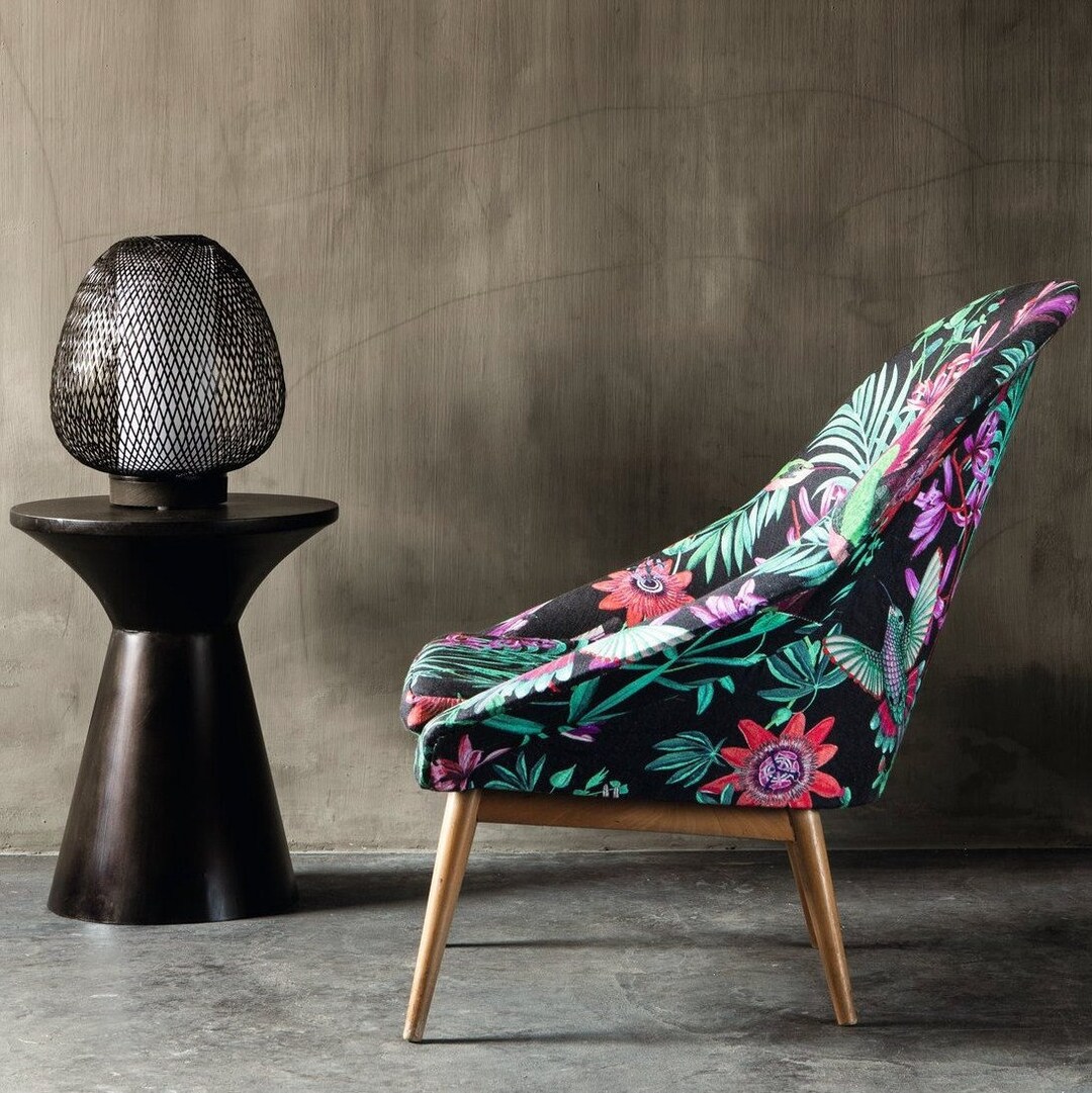 FANTASTIC BIRDS *fabric Fabric Tissu Sold by the Meter Birds Linen ...