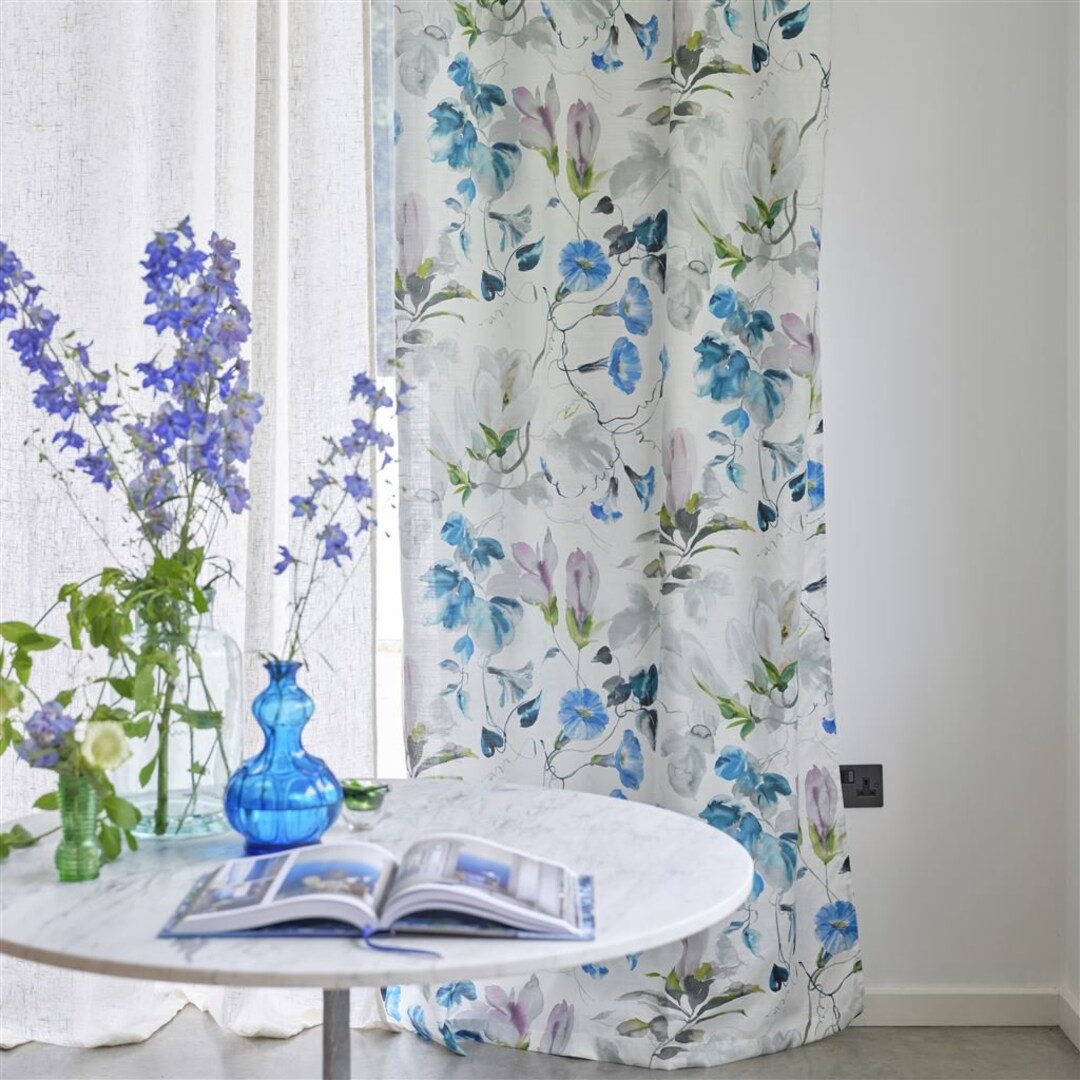 JAPANESE Magnolia*fabric 100% Cotton Magnolia Print Curtain Curtain ...