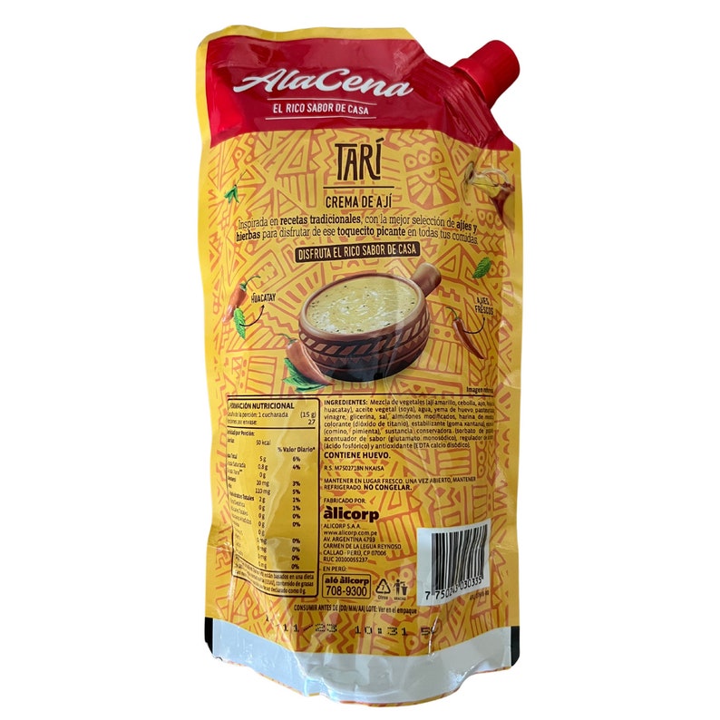 Alacena New Crema De Aji Tari Peru Sauce 400gr Yellow Hot Chili Sauce ...