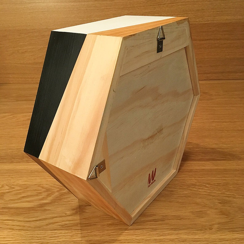 Six Winds, a Hexagonal Shelf & Shadow Box With Hand Painted Geometric ...