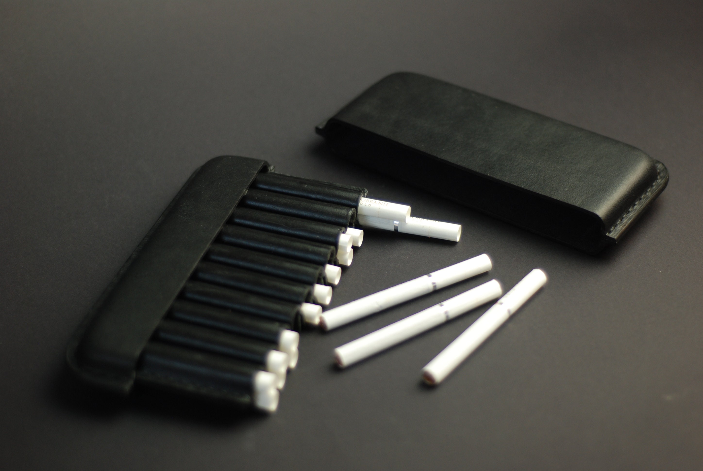 Logo Custom Cigarette Holder for 20 Cigarettes, Leather Cigarette Case ...