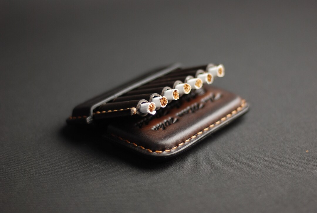 Handmade Leather Cigarette Case, Personalized Tobacco Pouch - Etsy