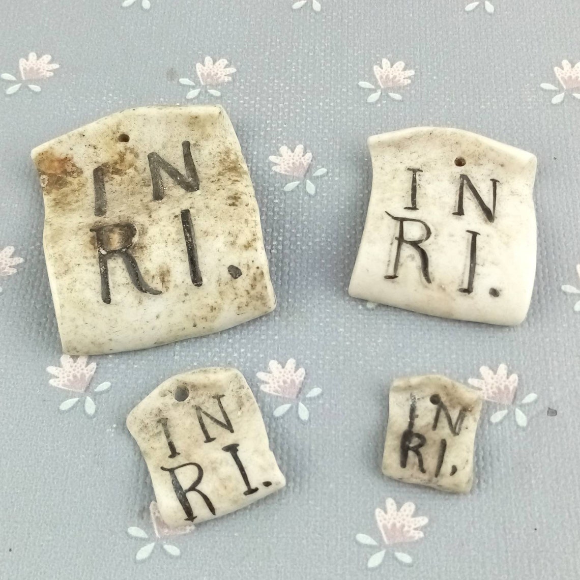 Antique Porcelain Crucifix INRI Plaque Cross Top Decor Inri - Etsy